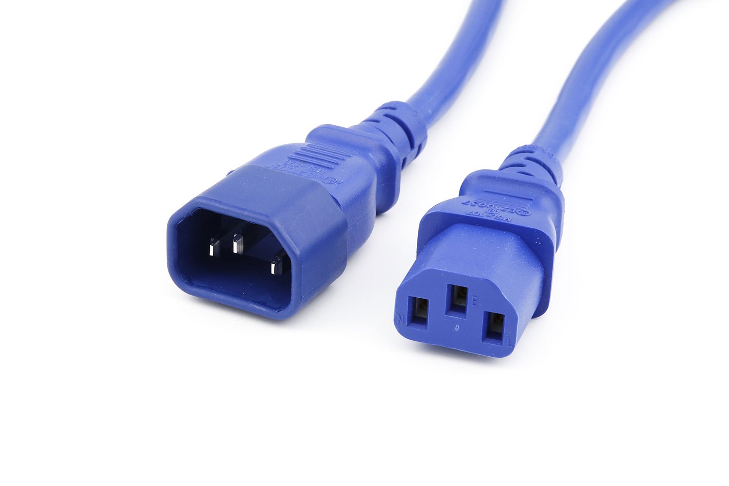 Data Center Power Cord – IEC320 C14/C13, 18AWG, SVT, 10A, 250V, Blue ...