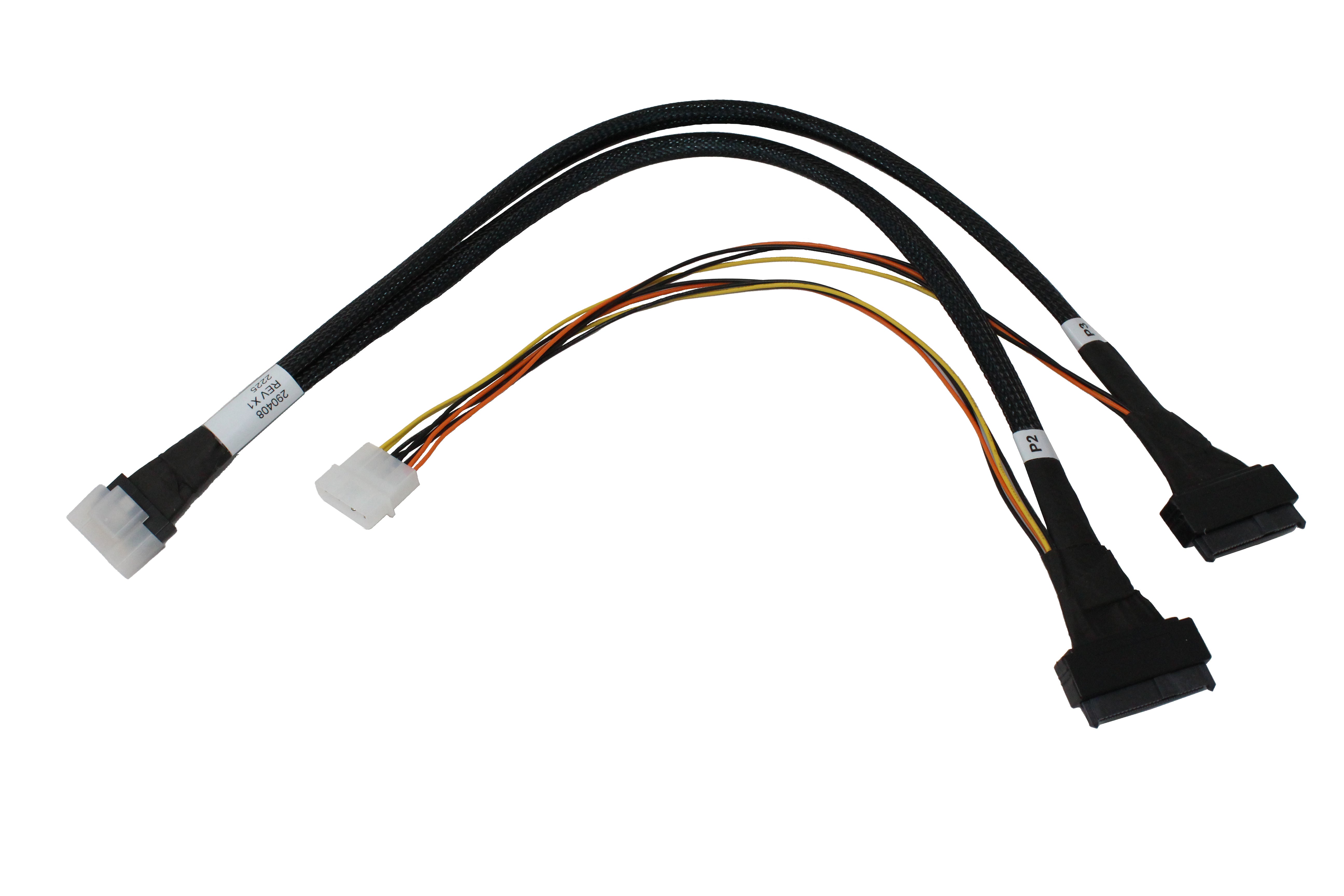 NEW SlimSAS SFF-8654 8i 74Pos to Dual U.2 SFF-8639 with 5.25-Inch Powe ...
