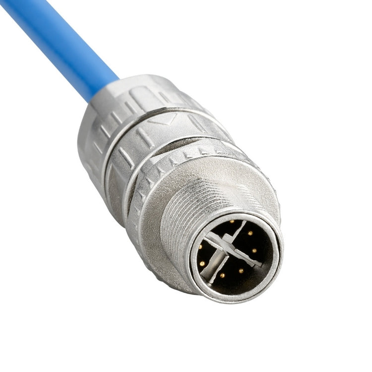 Waterproof M12 Series, X Code, 8 Pin, Plug, Male Contact, Straight, Cr ...