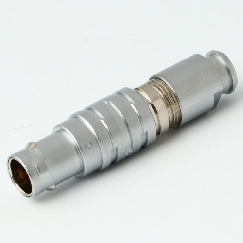 1B Metal Series, 10 Pin, Plug, Male Contact, Straight, Solder, Snap La ...