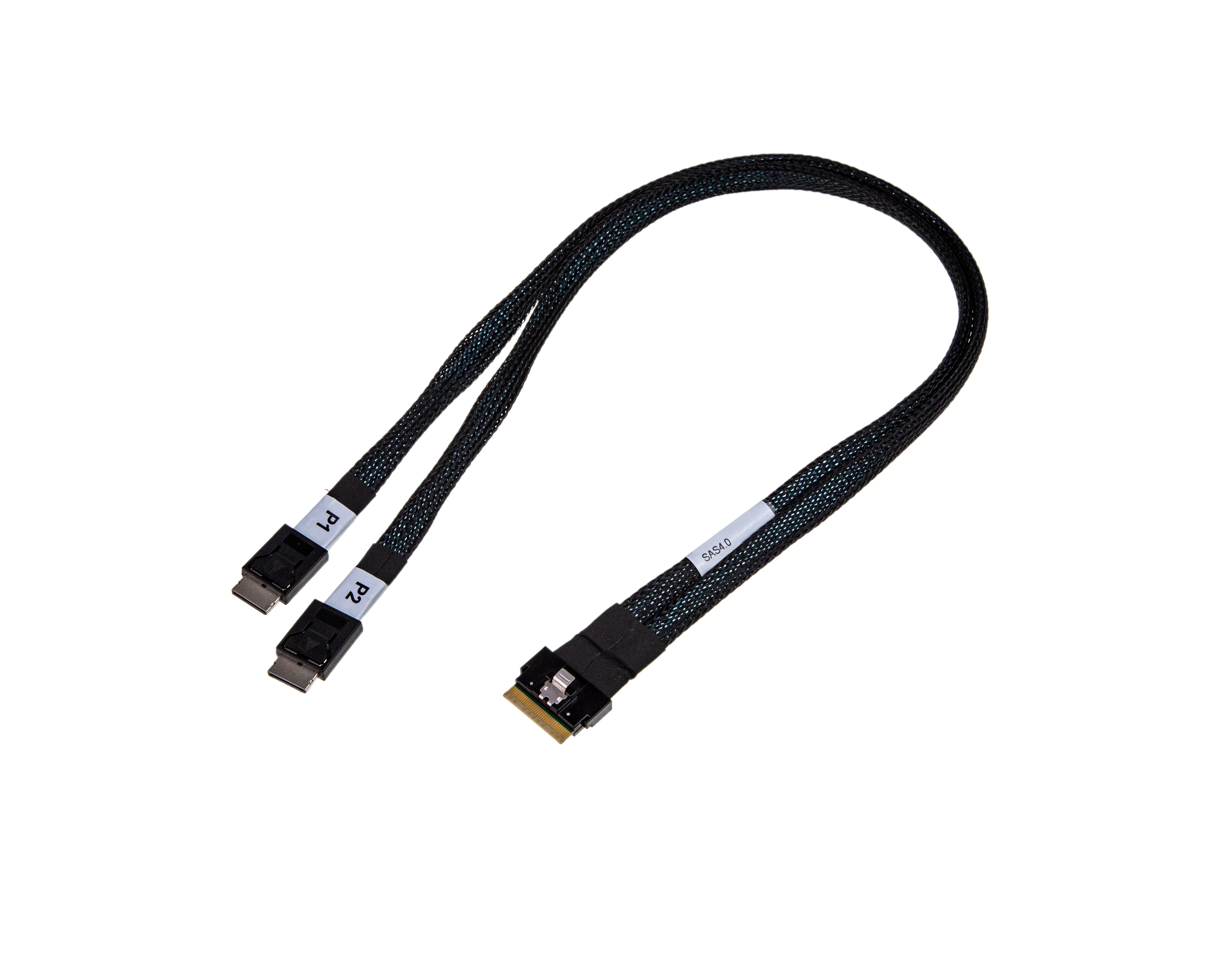 SlimSAS SFF-8654 8i Straight 74Pos to 2x OcuLink SFF-8611 4i – PTspeed